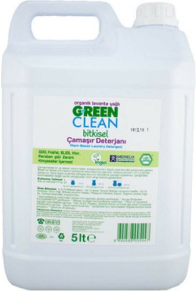 Green Clean Green Clean Organik Lavanta Yağlı Bitkisel Çamaşır Deterjanı 5lt Green Clean Green Clean Organik Lavanta Yağlı Bitkisel Çamaşır Deterjanı 5lt
