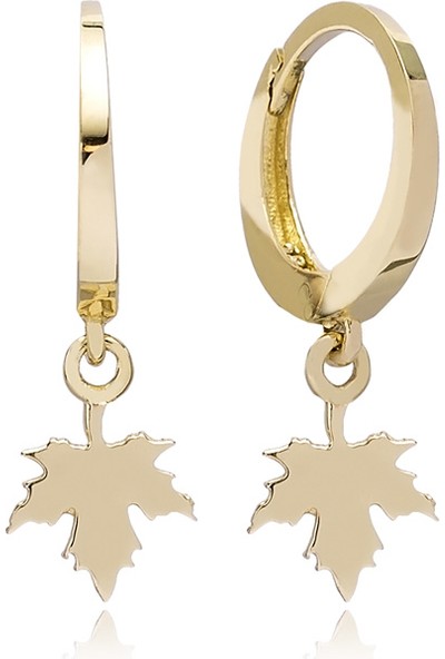 Perla Kuyumculuk 14 Ayar Altın Çınar Küpe Perla Kuyumculuk 14 Ayar Altın Çınar Küpe