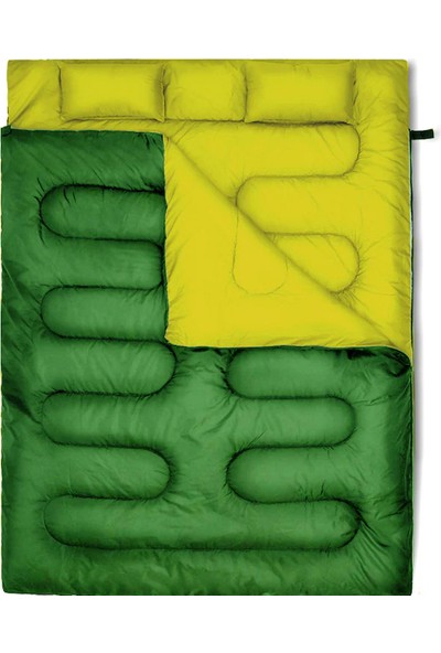 DFT Çift Kişilik (190+30)X145CM Yeşil -5°uyku Tulumu