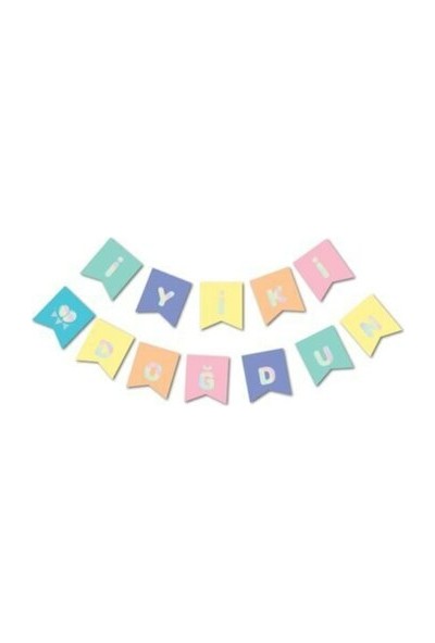 Happyland Makaron Renklerde Iyiki Doğdun Yazısı Happyland Makaron Renklerde Iyiki Doğdun Yazısı