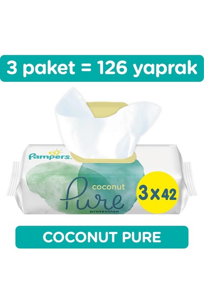 Prima Pure Coconut Islak Havlu Mendil 3lü 126 Yaprak