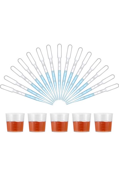 Okul Store Okulstore Plastik Dereceli Pastör Pipeti 3 ml x 15 Adet 5 Numune Kabı Okul Store Okulstore Plastik Dereceli Pastör Pipeti 3 ml x 15 Adet 5 Numune Kabı