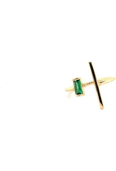 Berk Mücevherat Renkli Taşlı 14 Ayar Altın Yüzük Sarı - 13