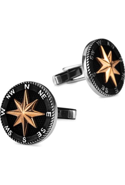 Pusula Model 925 Ayar Gümüş Kol Düğmesi Pusula Model 925 Ayar Gümüş Kol Düğmesi