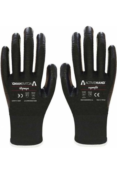 Activehand Nitril Kaplı Süperfit Eldiven Örgülü No:10 Activehand Nitril Kaplı Süperfit Eldiven Örgülü No:10
