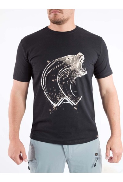 VAV Wear Outdoor T-Shirt Günlük Pamuklu Baskılı Erkek Kısa Kollu Tişört Sıfır Yaka BASETI02 VAV Wear Outdoor T-Shirt Günlük Pamuklu Baskılı Erkek Kısa Kollu Tişört Sıfır Yaka BASETI02