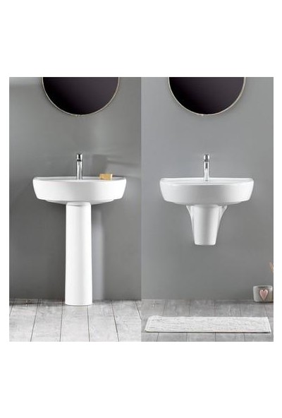 Turkuaz Bella Banyo Lavabo 45*55 cm (Bella Uzun Ayaklı) Turkuaz Bella Banyo Lavabo 45*55 cm (Bella Uzun Ayaklı)