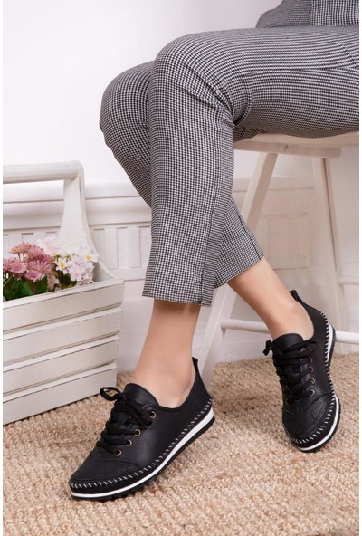 Tarçın Deri Günlük Kadın Babet Ayakkabı TRC116-0061