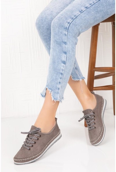 Tarçın Deri Günlük Kadın Babet Ayakkabı TRC116-0061