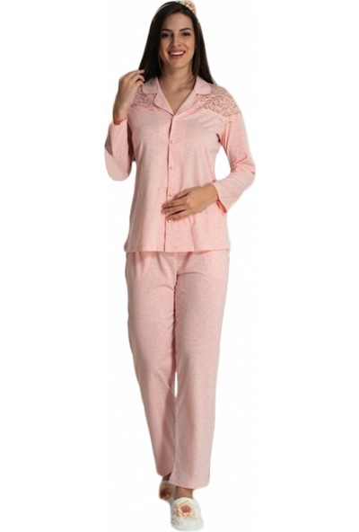 Hamile Çarşısı Carpediem Pembe Dantel Omuz Lohusa Pijama Takımı 1545 Hamile Çarşısı Carpediem Pembe Dantel Omuz Lohusa Pijama Takımı 1545