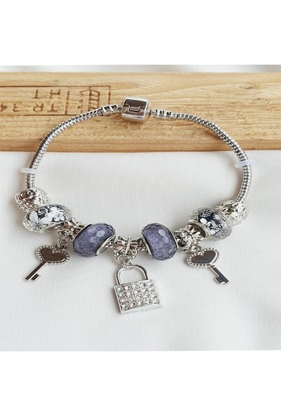 Alanç Charmlı Çelik Pandora Bileklik