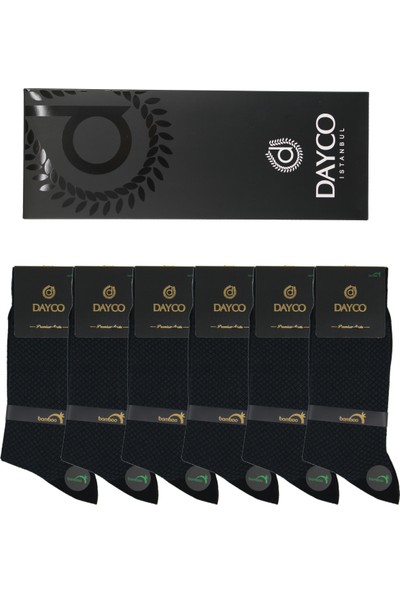 Dayco Premium Bambu Erkek Yazlık Çorap 6'lı Set Kutulu Jakarlı Siyah Dayco Premium Bambu Erkek Yazlık Çorap 6'lı Set Kutulu Jakarlı Siyah