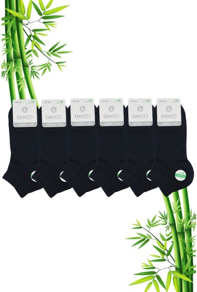 Dayco Bambu Erkek Premium Patik Lacivert Çorap 6'lı Set