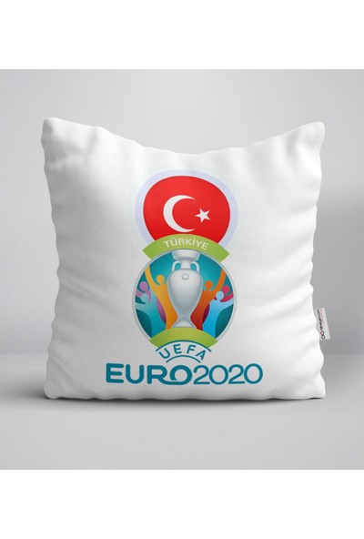 Bk Gift Euro 2020 Özel Tasarım Beyaz Yastık-2