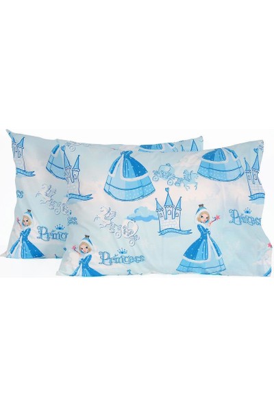 Çeyiz Diyarı Princess 2'li Yastık Kılıfı Mavi