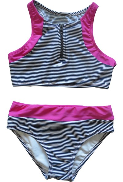 Endeep Genç Kız Fermuar Detaylı Lacivert Bikini Takımı Endeep Genç Kız Fermuar Detaylı Lacivert Bikini Takımı