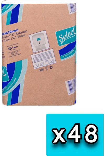 Smart Z Katlama Havlu 200 Yaprak x 48'li + Dispenser Aparatı