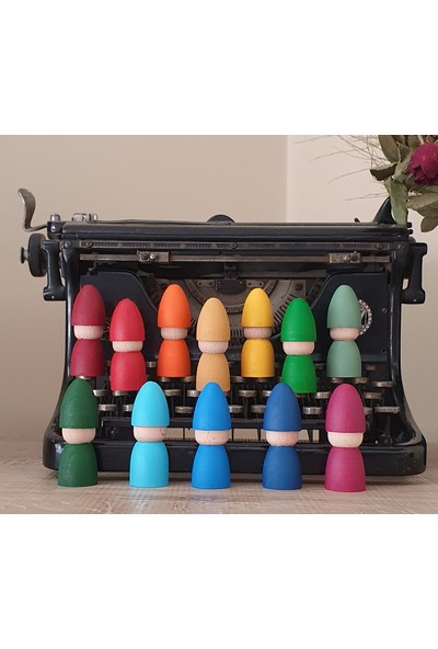 Kırtkırt Ahşap Waldorf Şapkalı Pegleri 12LI Set Gökkuşağı Tonları Kırtkırt Ahşap Kırtkırt Ahşap Waldorf Şapkalı Pegleri 12LI Set Gökkuşağı Tonları Kırtkırt Ahşap