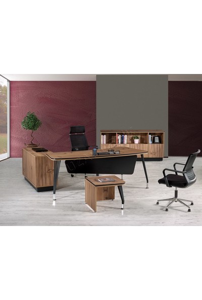 Uzay Ofis Sofya Yönetici Takımı - Barok - Siyah