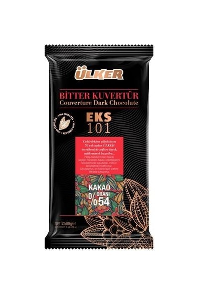 Ülker Bitter Kuvertür Çikolata Ekstra %54 101 2,5 kg