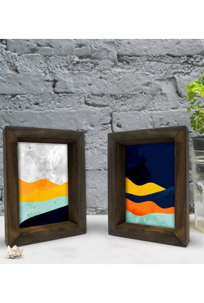 Bk Gift Dekoratif 2'li Doğal Masif Ahşap Çerçeve 15X20CM-17 Bk Gift Dekoratif 2'li Doğal Masif Ahşap Çerçeve 15X20CM-17