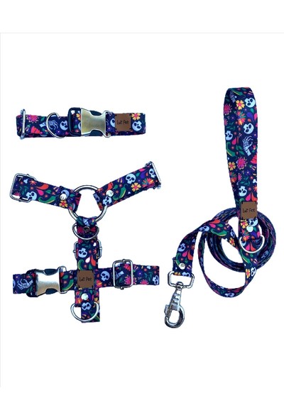 Luli Pet Skull Tasma Takımı Small Beden Luli Pet Skull Tasma Takımı Small Beden