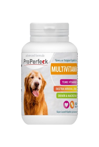 Pro Perfeck Yavru ve Yetişkin Köpekler Için Vitamin 150 Tablet Pro Perfeck Yavru ve Yetişkin Köpekler Için Vitamin 150 Tablet