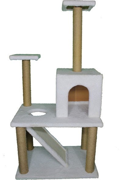 Catoys Tırmalama ve Oyun Evi (Beyaz)