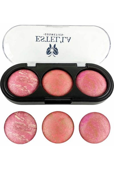 Estella 3'lü Terracotta Allık 01