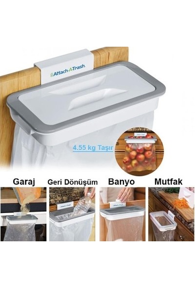 Attach A Trash Kapaklı Çöp Poşeti Tutucu Aparat Attach A Trash Kapaklı Çöp Poşeti Tutucu Aparat