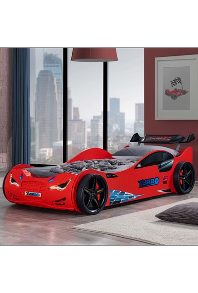 Setay Süpers Rüzgarlıklı Arabalı Yatak, Kırmızı