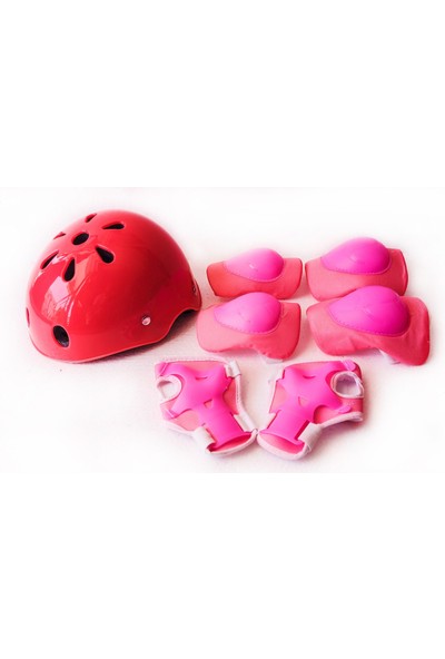 Despio Pembe Kask Dizlik Dirseklik Eldiven Koruyucu Set Despio Pembe Kask Dizlik Dirseklik Eldiven Koruyucu Set