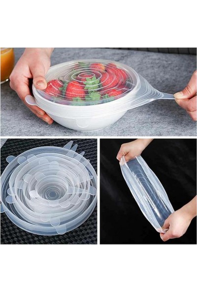 Enfa 6'lı Tazeliği Koruyan Silikon Streç Kapak RA-502