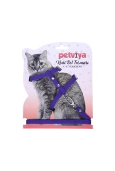 Petviya Kedi Göğüs Bel Tasması Kırmızı