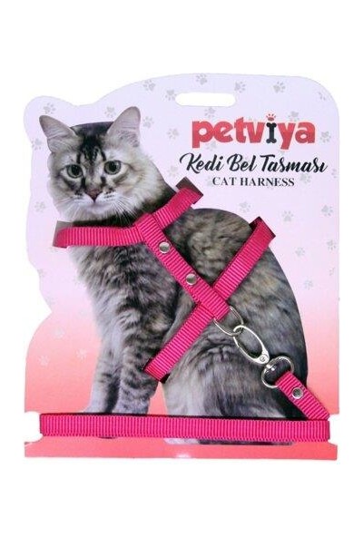 Petviya Kedi Göğüs (Bel) Tasması Pembe