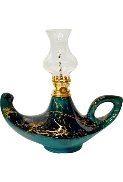 Ege Mermer Desenli Siyah/zümrüt Yeşil El Yapımı Kütahya Çinisi Gaz Lambası Büyük Aladdin Gaz Lambası Ege Mermer Desenli Siyah/zümrüt Yeşil El Yapımı Kütahya Çinisi Gaz Lambası Büyük Aladdin Gaz Lambası