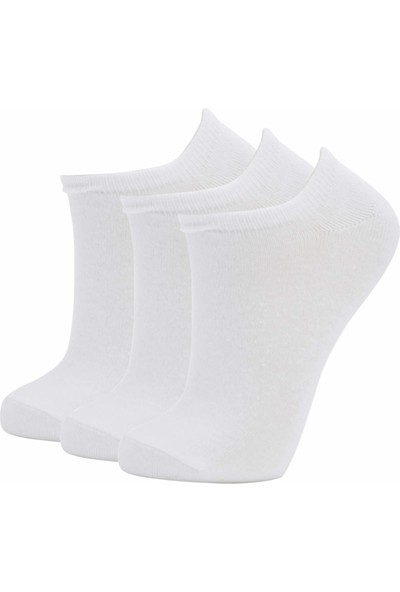 DeFacto 	Kadın Pamuklu 3'lü Sneaker Çorap K5974AZNS