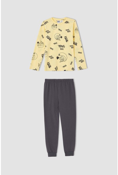 Defacto Erkek Çocuk Kral Şakir Lisanslı Uzun Kollu Pijama Takımı V3669A621AU