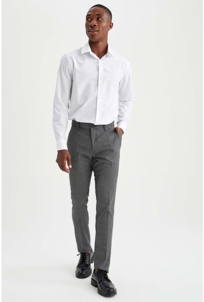DeFacto Tailored Fit Desenli Kumaş Pantolon M7419AZ21AU