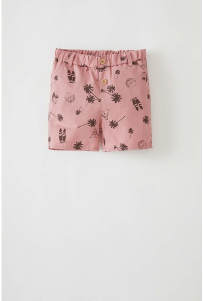 DeFacto Erkek Bebek Tropikal Desenli Esnek Belli Şort V9434A221HS