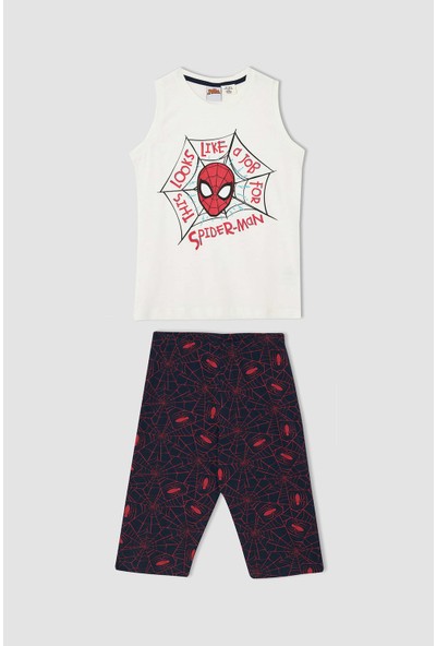 Defacto Erkek Çocuk Spider Man Lisanslı Kolsuz Pijama Takımı V9170A621HS