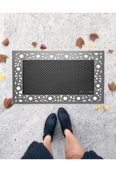 Koza Home Dekoratif Gri Kapı Önü Paspası 45 x 70 Koza Home Dekoratif Gri Kapı Önü Paspası 45 x 70