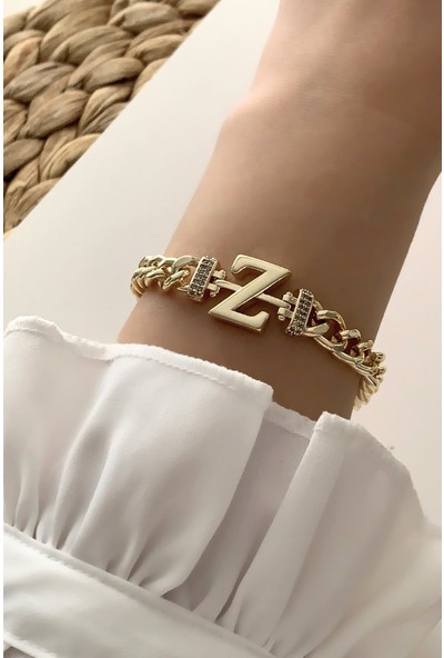 ÇLK Accessories Gold Z Harf Bileklik TRBILEK7579 B34003