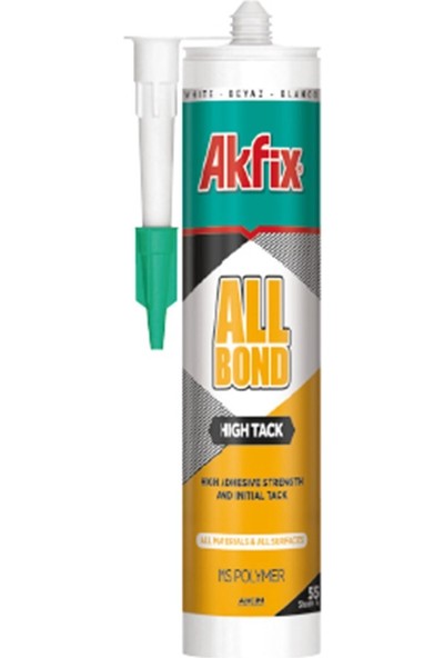 Akfix MS757 High Tack Poliüretan Mastik 290ML Beyaz Akfix MS757 High Tack Poliüretan Mastik 290ML Beyaz