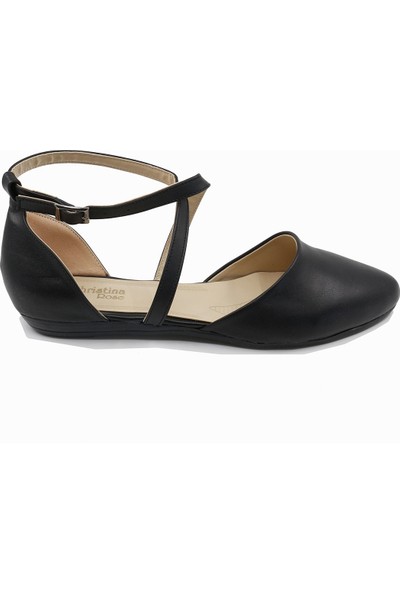 Potincim Chrt 298 Cilt Kadın Büyük Beden Çapraz Babet Ayakkabı Siyah Potincim Chrt 298 Cilt Kadın Büyük Beden Çapraz Babet Ayakkabı Siyah