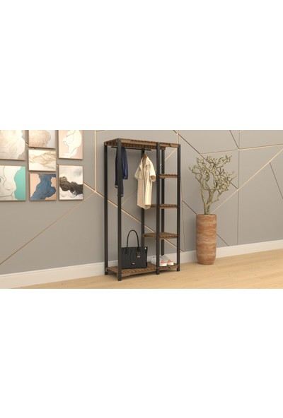 Msm Wood Msm Doğal Ahşap Askılık Elbise Dolabı Gardırop Portmanto 100X180X40 cm Msm Wood Msm Doğal Ahşap Askılık Elbise Dolabı Gardırop Portmanto 100X180X40 cm