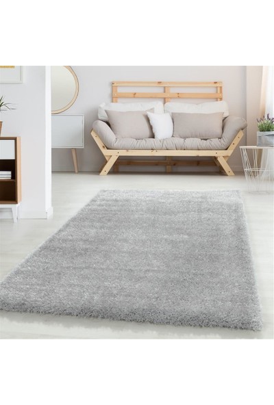 Ayyıldız Yumuşak Parlak Dokuma Düz Shaggy Halı 5 cm Hav Pastel Gümüş Gri Ayyıldız Yumuşak Parlak Dokuma Düz Shaggy Halı 5 cm Hav Pastel Gümüş Gri