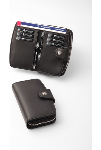 Cengiz Pakel Orta Boy Kadın Cüzdan 65257 Siyah