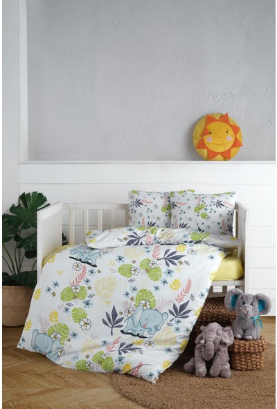 Lady Moda Bebek Nevresim Takımı Yüzde Yüz Pamuklu | Fil Lady Moda Bebek Nevresim Takımı Yüzde Yüz Pamuklu | Fil