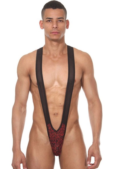 La Blinque Erkek Seksi Leopar Body